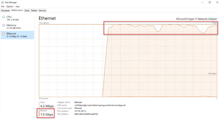 Windows Bandwidth test tool | server1.dk